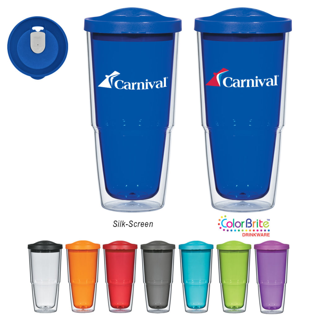 HT05853 - 24 Oz Biggie Tumbler With Lid - Safari Sun