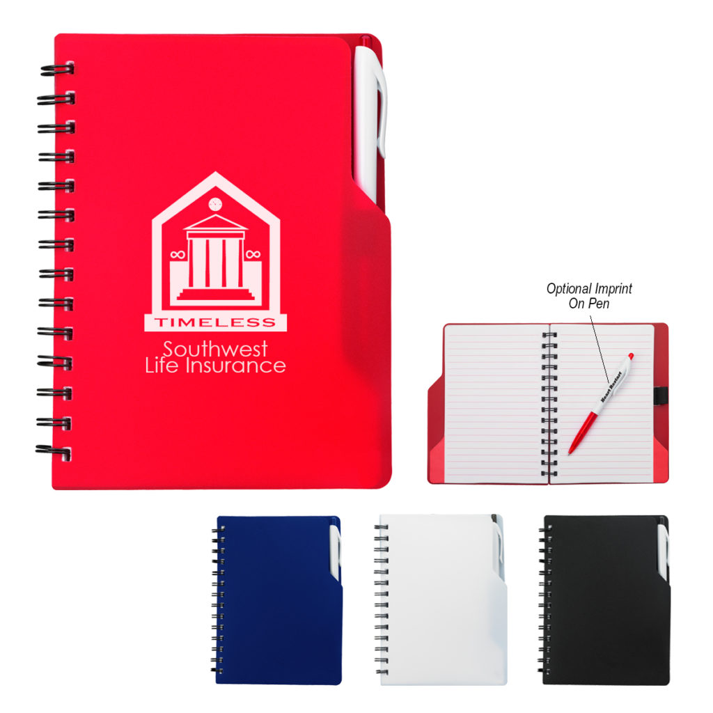 HT06927 - Spiral Notebook With Pen - Safari Sun