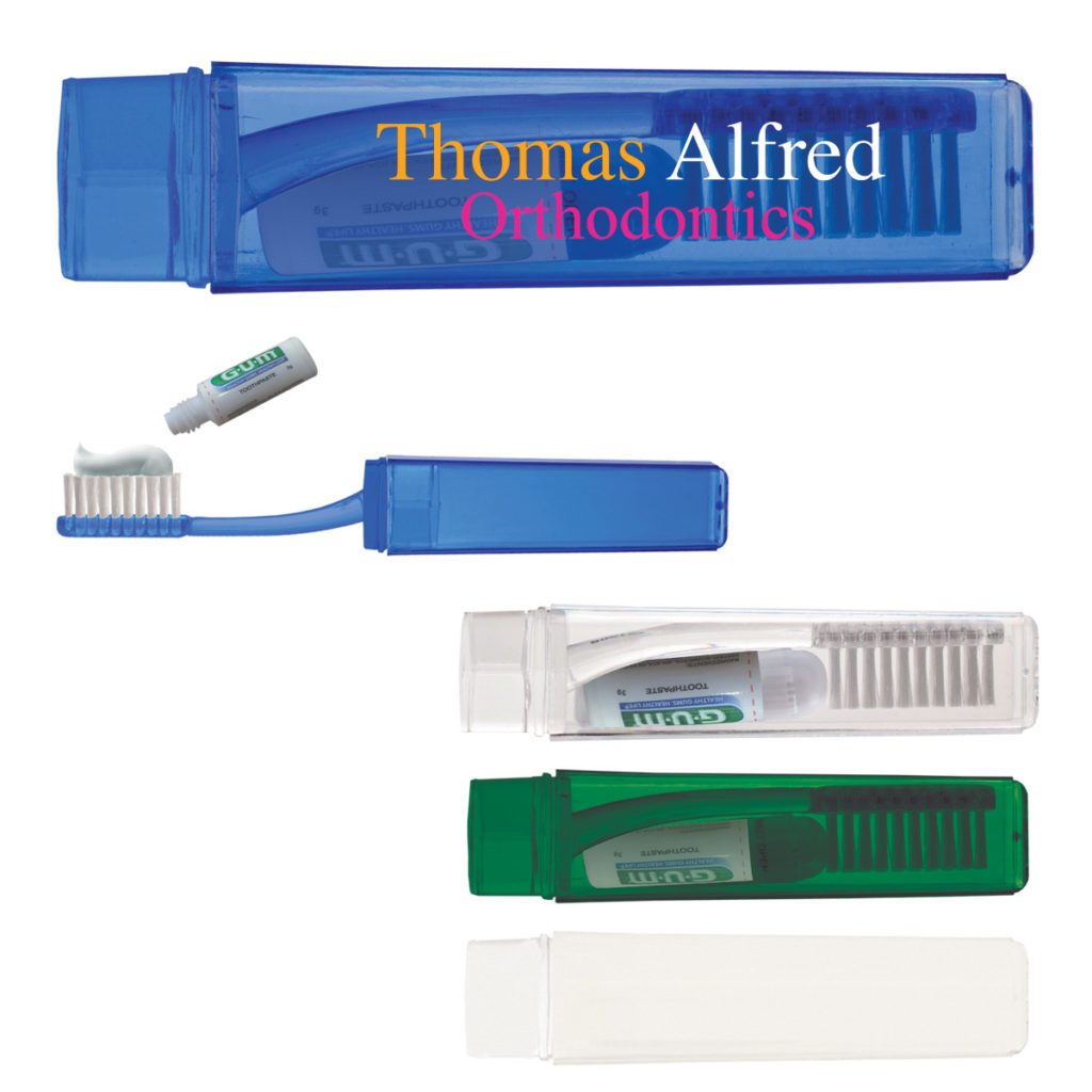 HT09447 - Travel Toothbrush With Toothpaste - Safari Sun