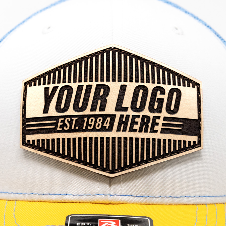 Laser Hexagon Patch Close Up V2 - Safari Sun